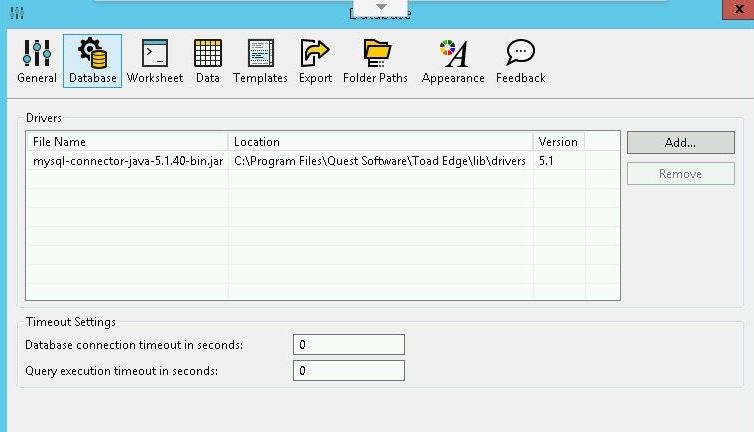 Using Toad Edge 1.1 with MySQL Database on Docker