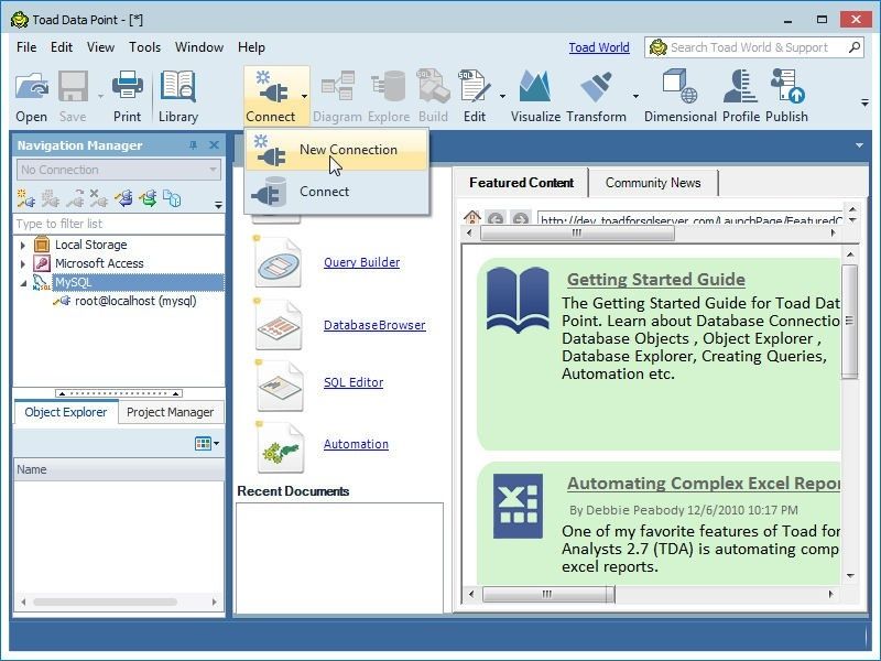 Using Amazon RDS Aurora DB with Toad Edge Preview and Toad Data Point