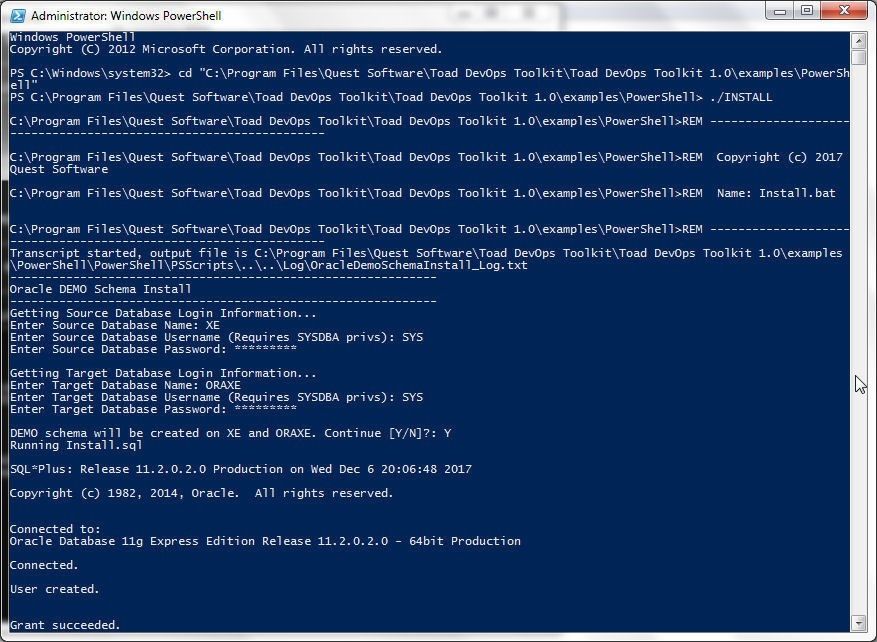 Getting Started with Toad DevOps Toolkit - Running the PowerShell Demos