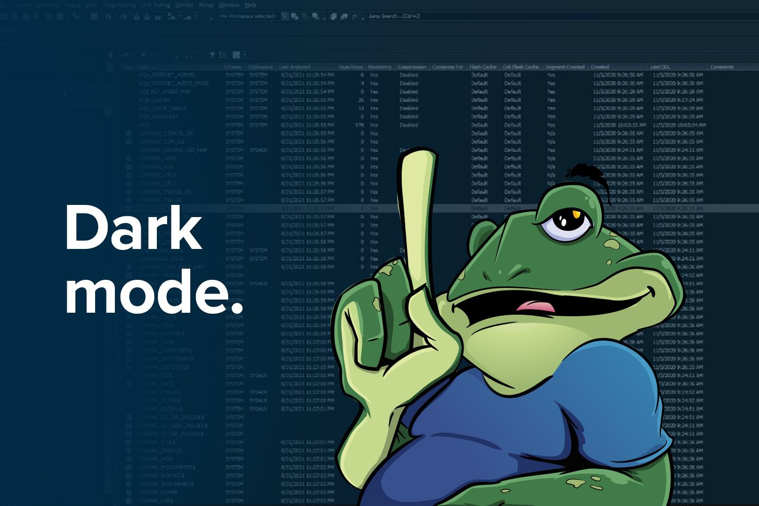 Dark mode has arrived for Toad for Oracle 15.1