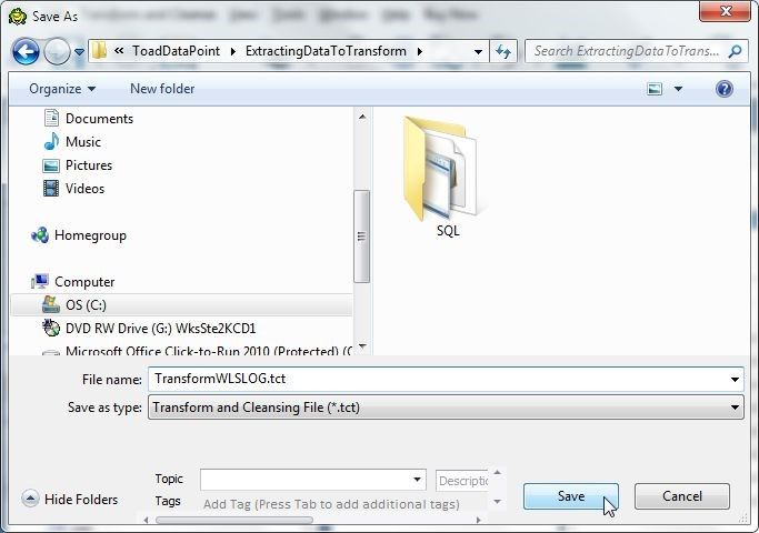 Data preparation using Toad Data Point - 2
