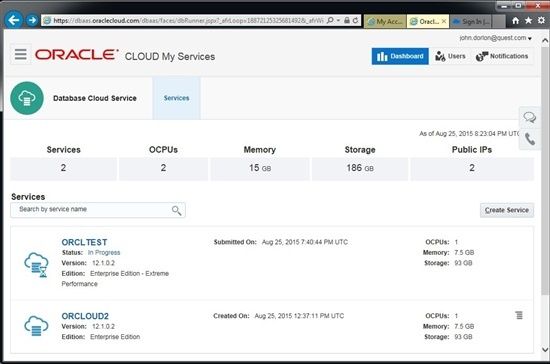 How to connect to an Oracle Cloud Database