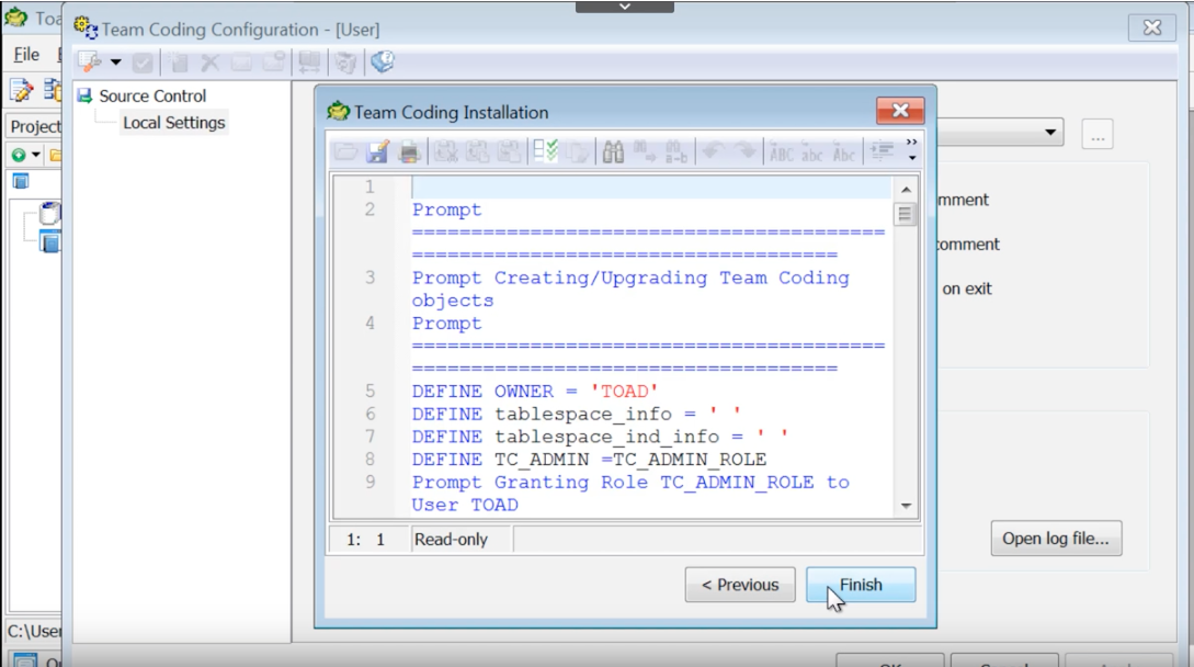 How to integrate source control into Toad for Oracle