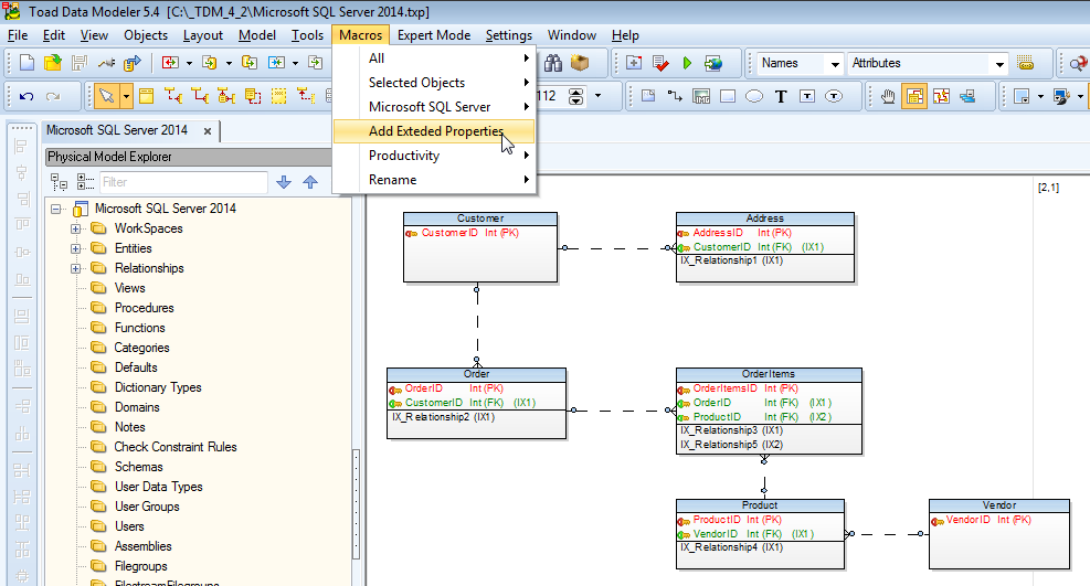 Adding Extended Properties to All Objects (SQL Server Models)